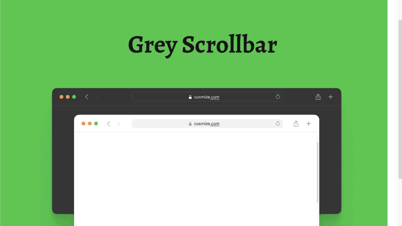 Grey Scrollbar - Sleek Neutral UI Design - Free Scrollbar Style ...