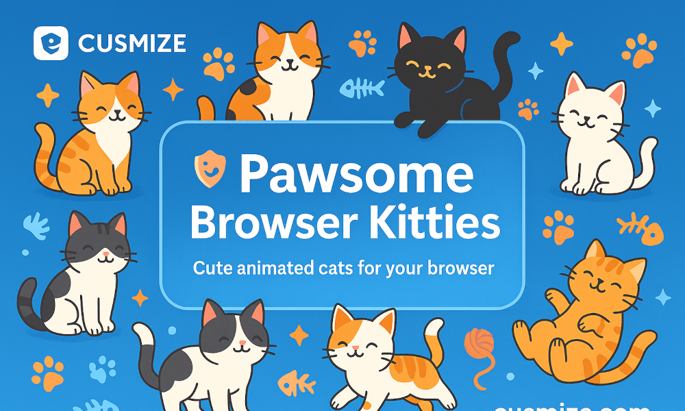 Pawsome Browser Kitties: Animated Cats Chase Your Cursor | Chrome Extension